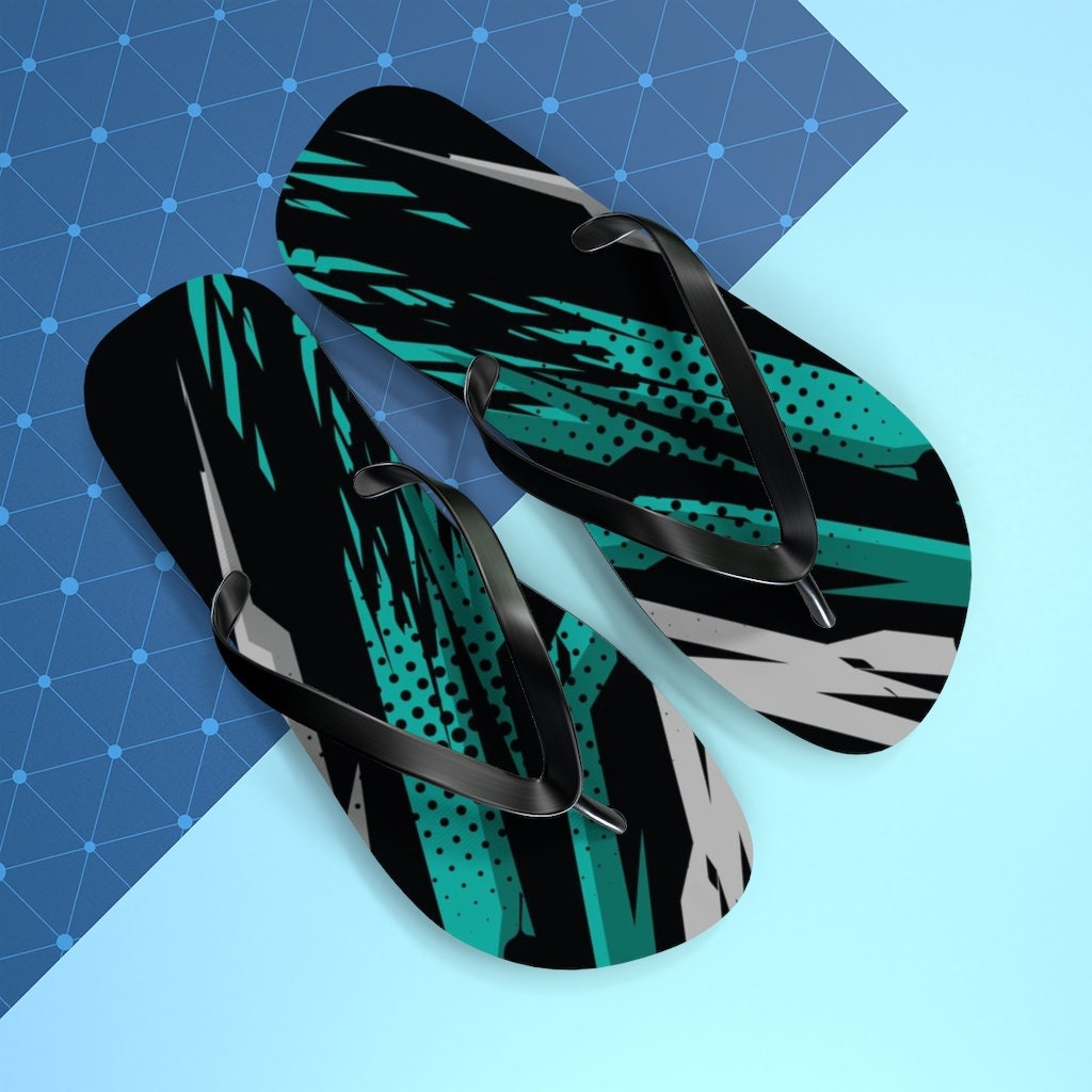 Men's Custom Flip Flops, Speed Racer Design, Slip Resistant Summer Men ...
