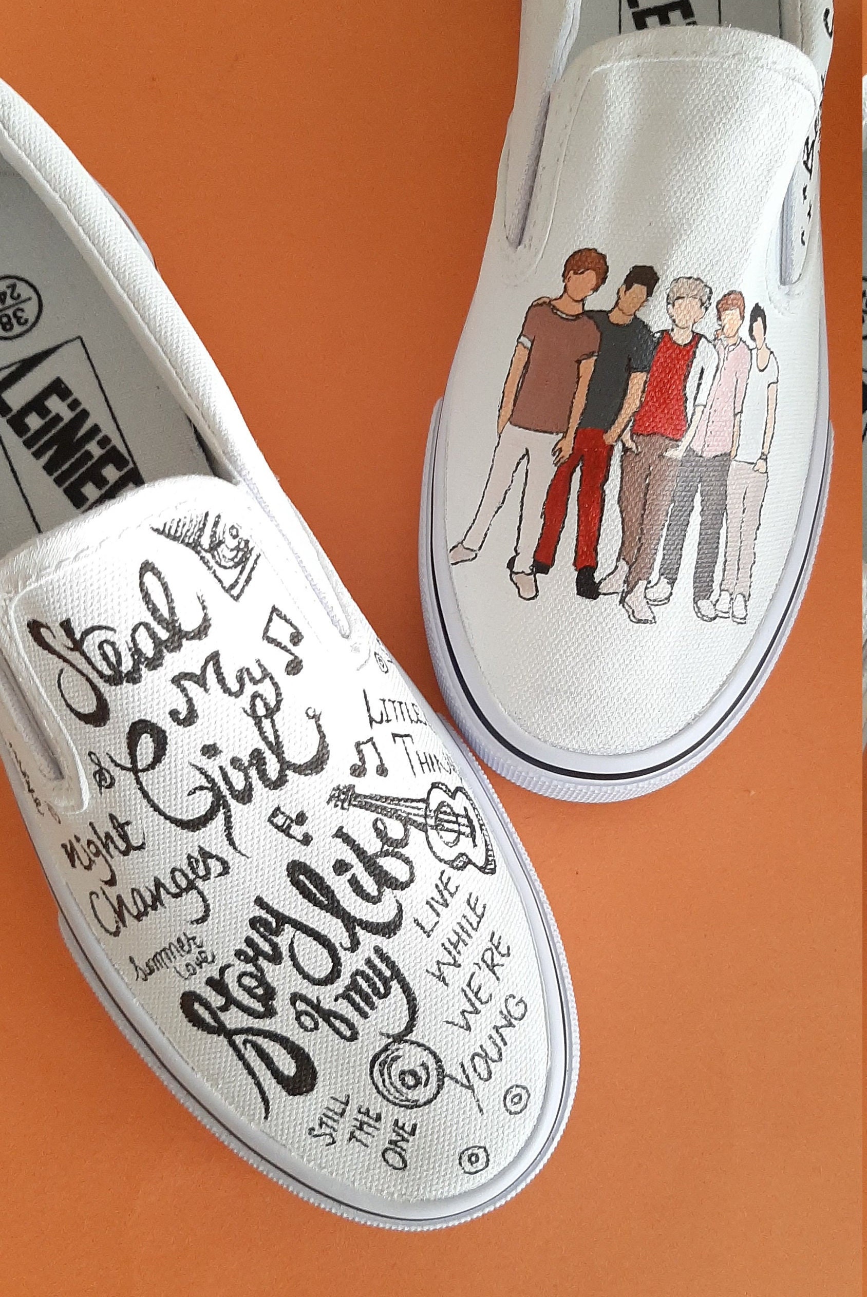One Direction Custom Shoes Top Sneakers Rock Music Lovers - Etsy