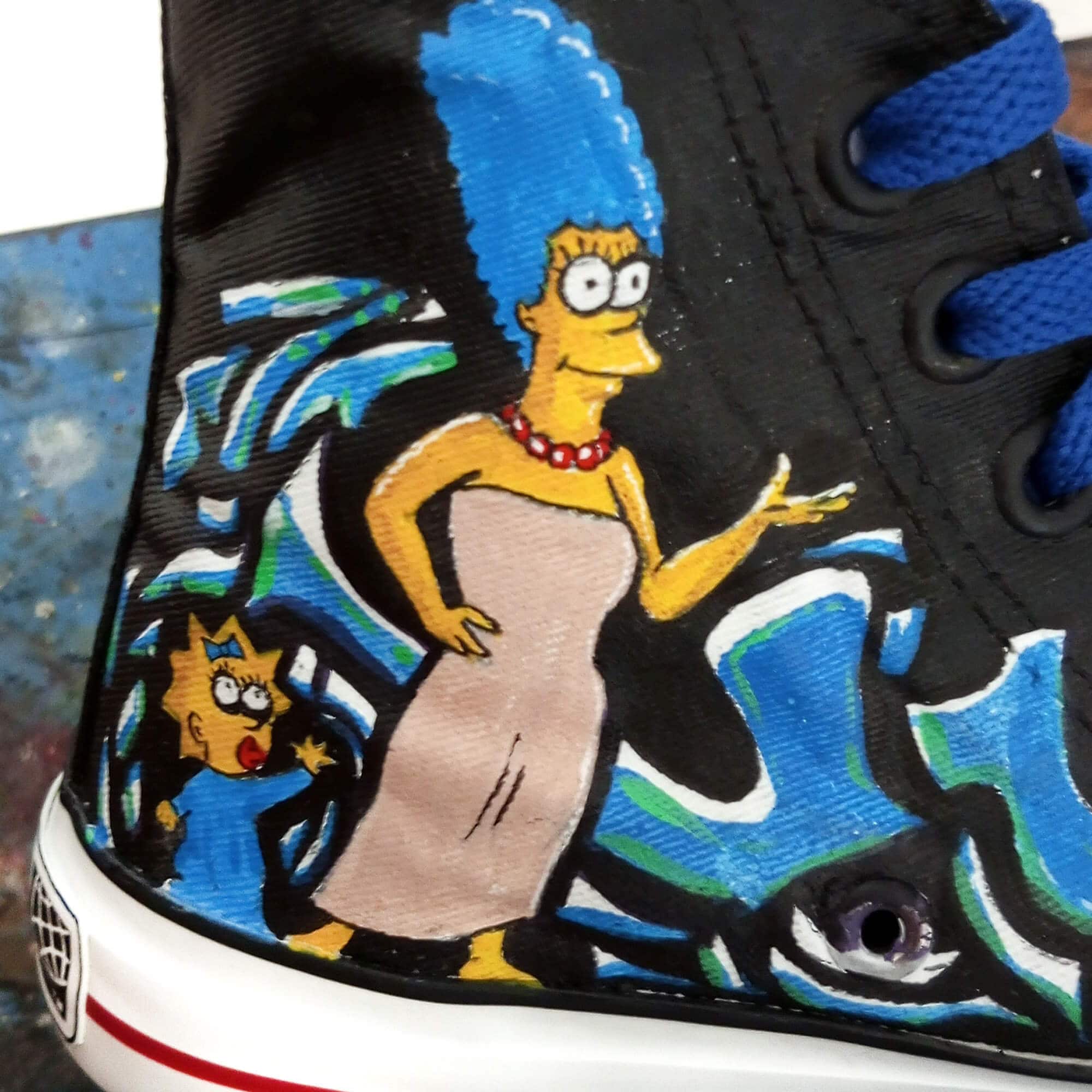 Unique Simpsons Family Custom Painted Shoes Unisex Wearable - Etsy