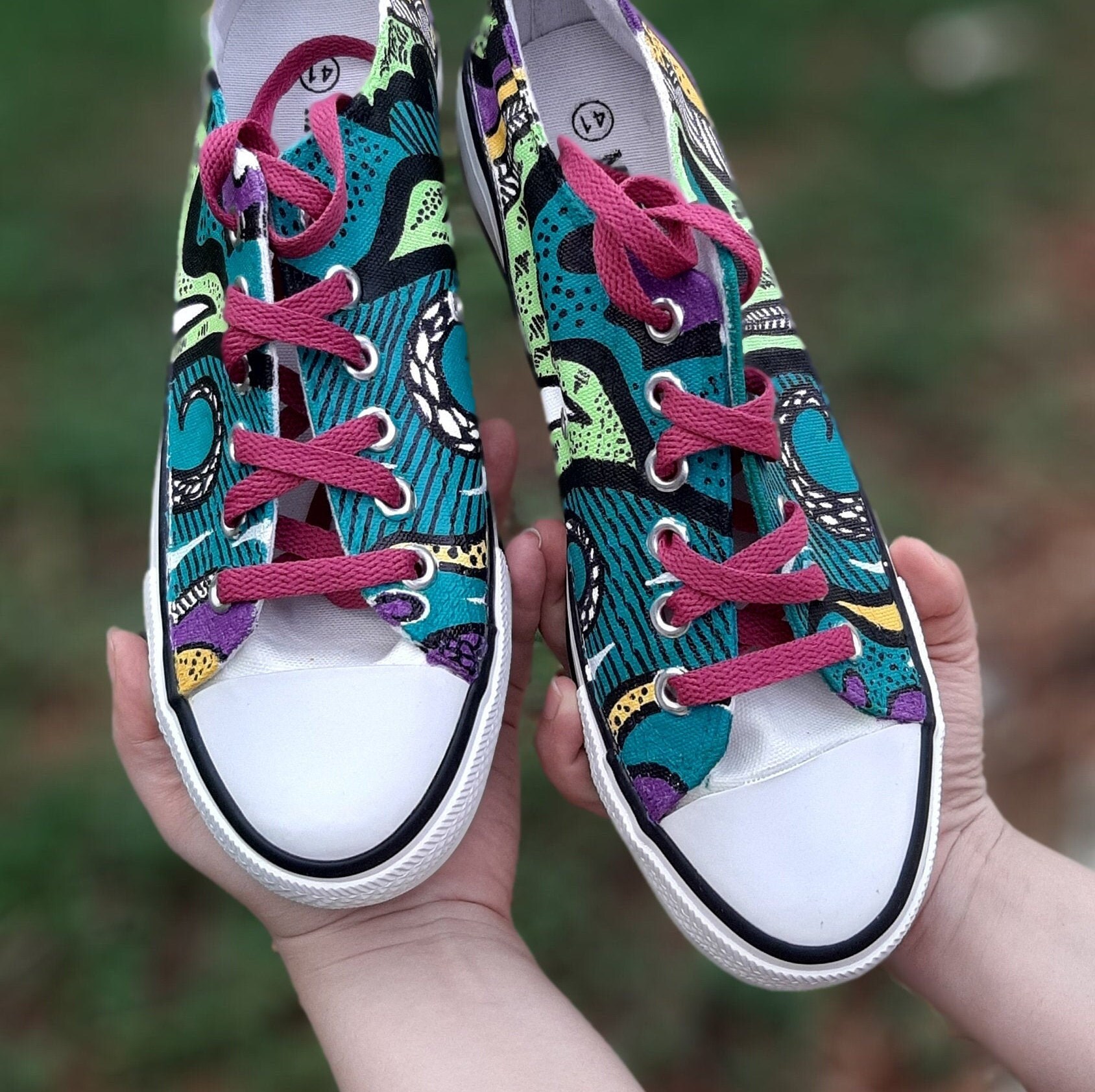 Abstract Art Shoes for Women Chunky Sneakers Birthday Gift for - Etsy UK