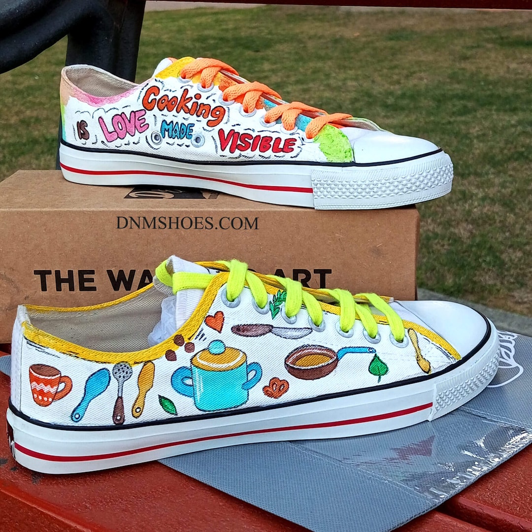Chef Gifts Ideas, Custom Shoes Women, Unique Shoes, Painted Sneakers ...
