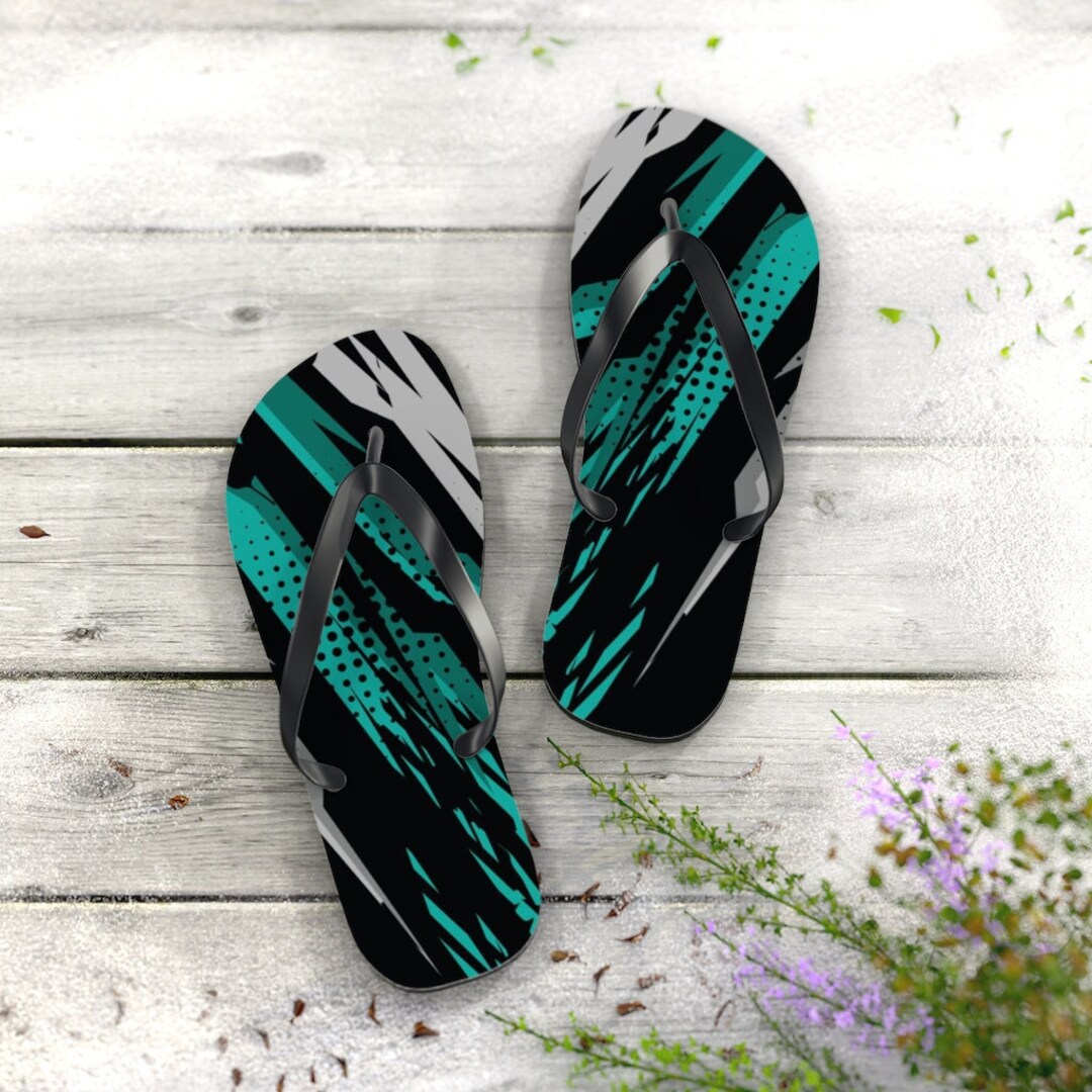 Men's Custom Flip Flops, Speed Racer Design, Slip Resistant Summer Men ...