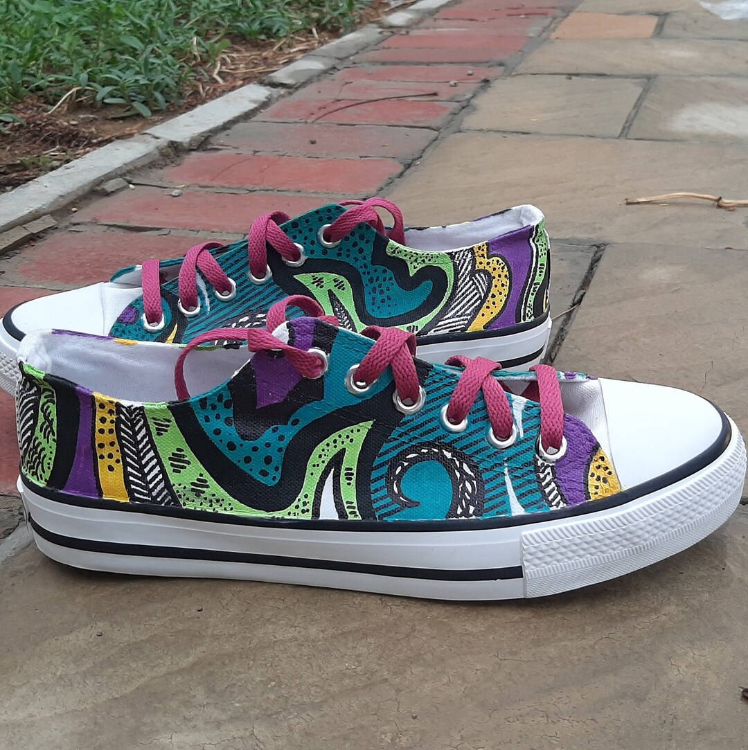Abstract Art Shoes for Women Chunky Sneakers Birthday Gift for - Etsy UK