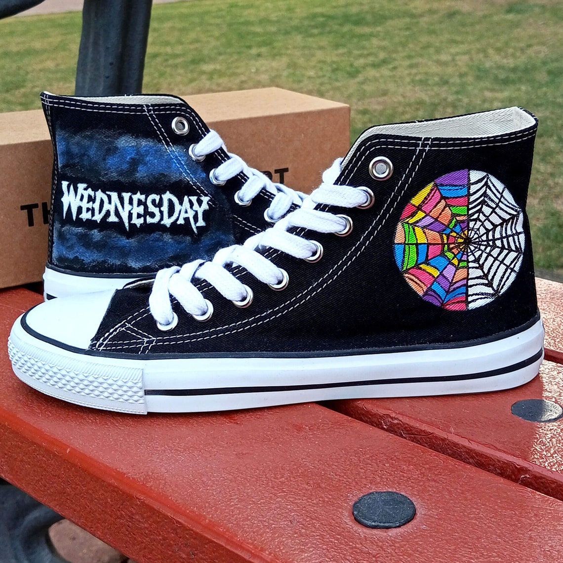Wednesday Addams Custom Shoes Morticia Addams Wednesday - Etsy