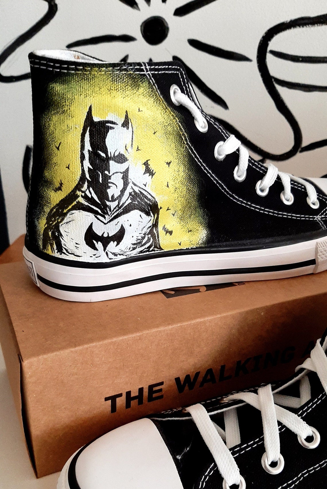 Batman Beyond Custom Shoes Men Batman Gifts High Top Sneakers - Etsy