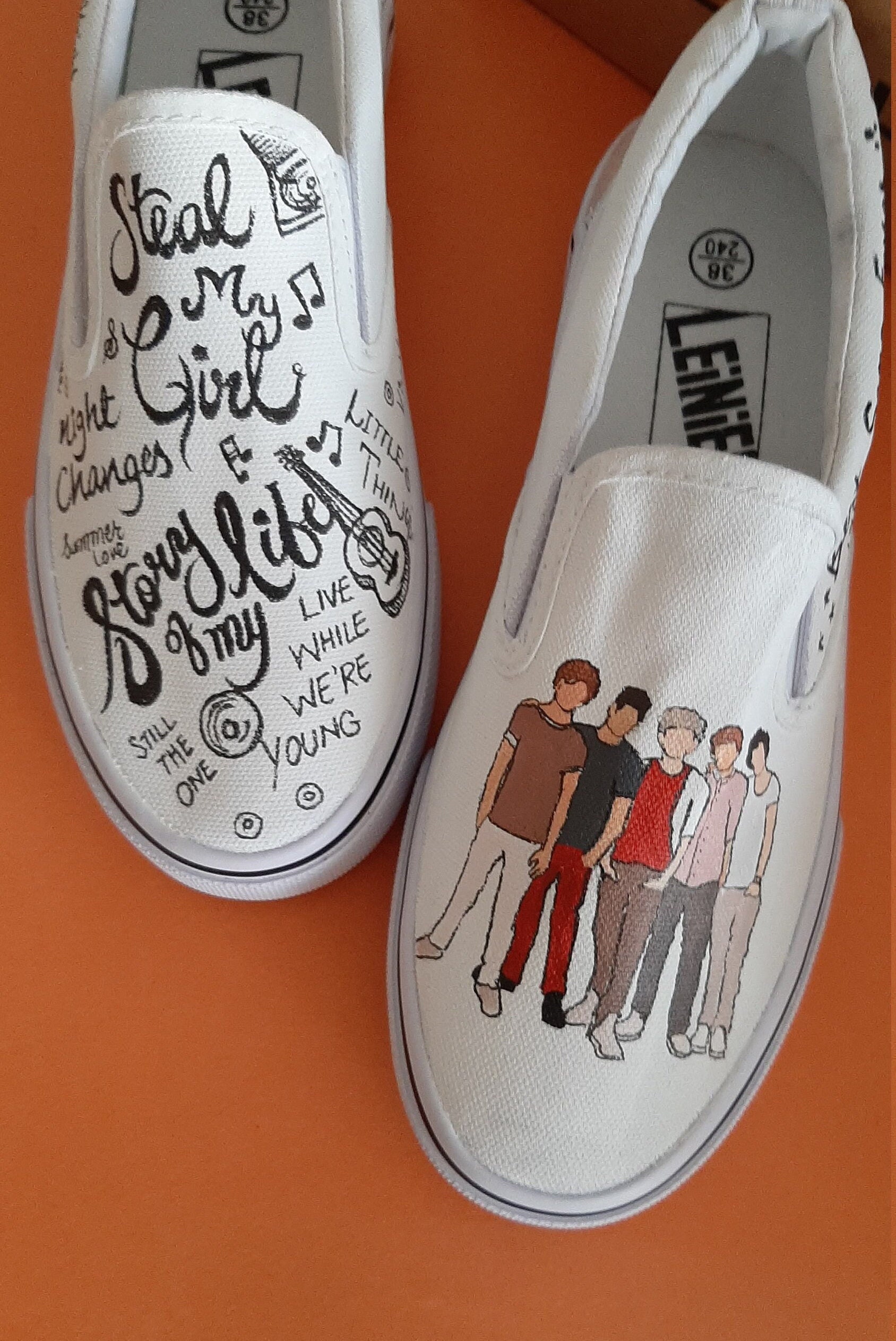 One Direction Custom Shoes Top Sneakers Rock Music Lovers - Etsy