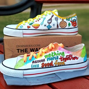 Chef Gifts Ideas, Custom Shoes Women, Unique Shoes, Painted Sneakers ...