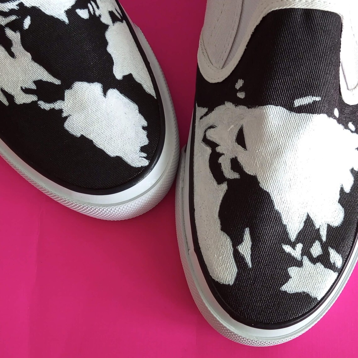 World Map Custom Vans Shoes Painted World Map Customize Slip - Etsy