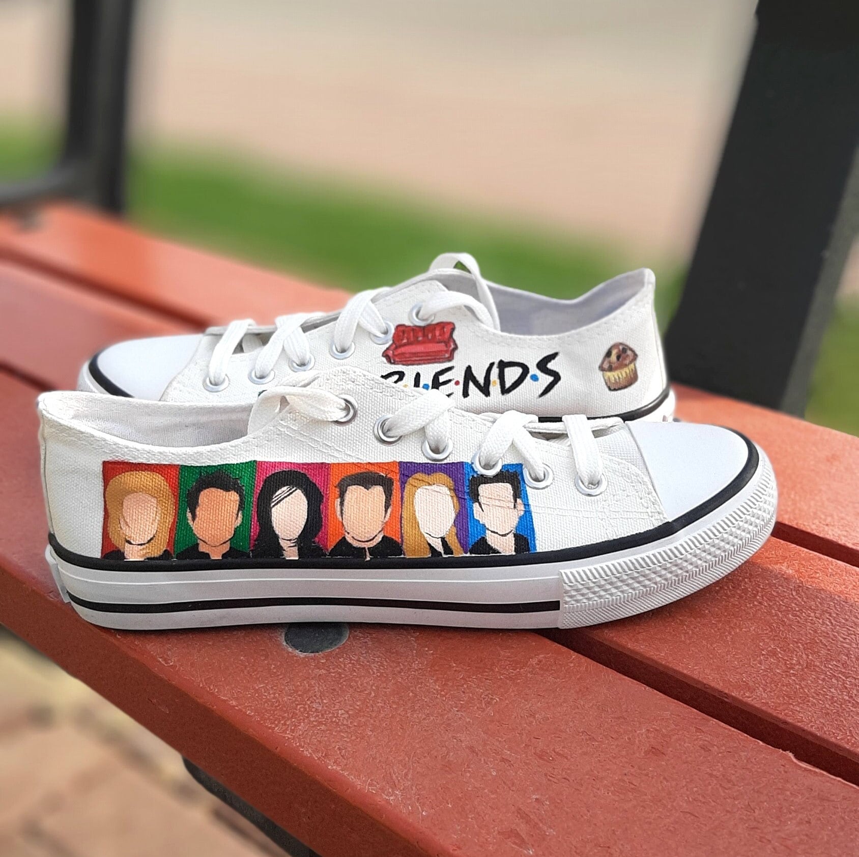 Friends Tvshow Gifts Custom Painted Sneakers for Best Friend Gift Ideas ...