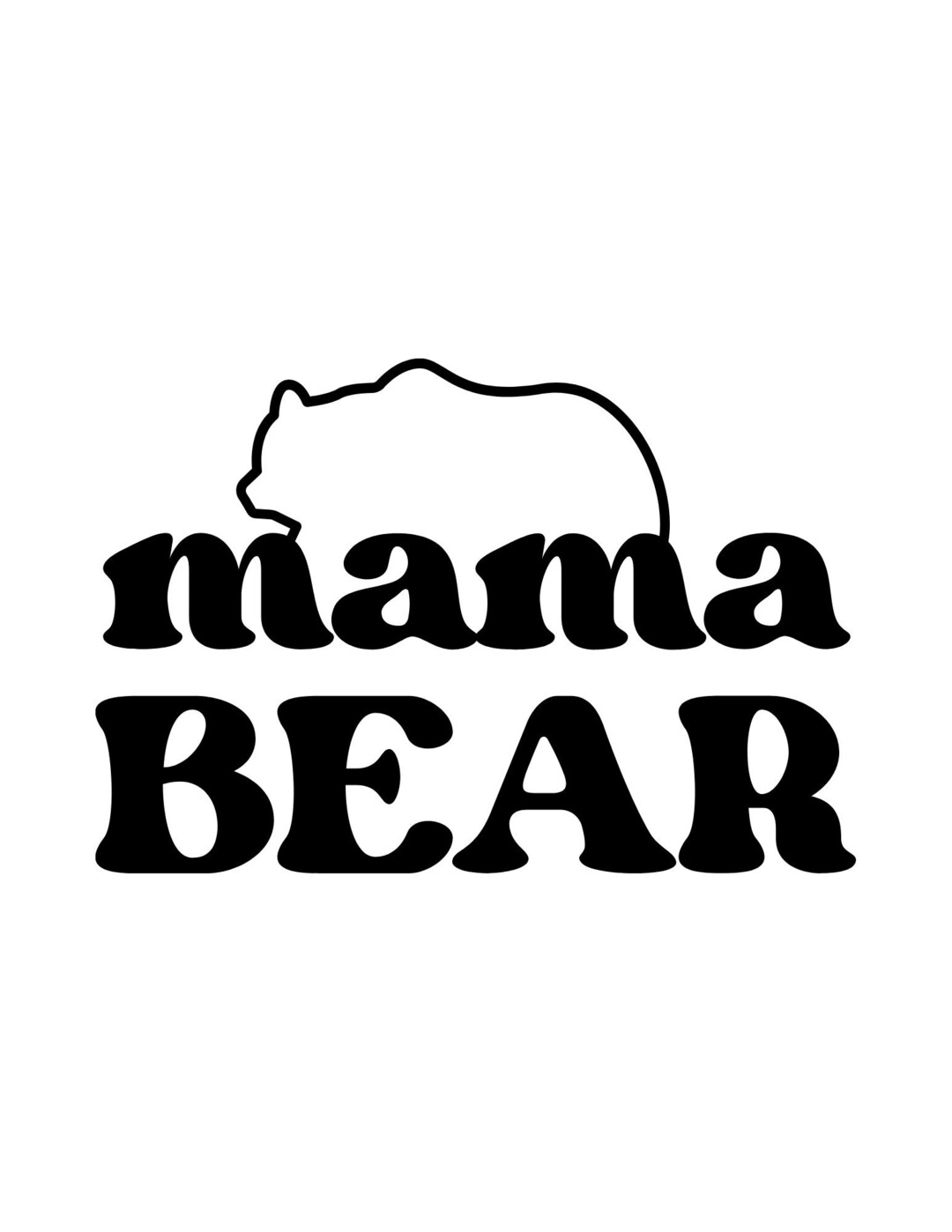 Printable Mama Bear, Instant Digital Download Template, Clipart, Cricut ...