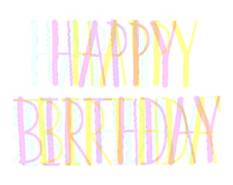 Printable Happy Birthday Trippy | Etsy