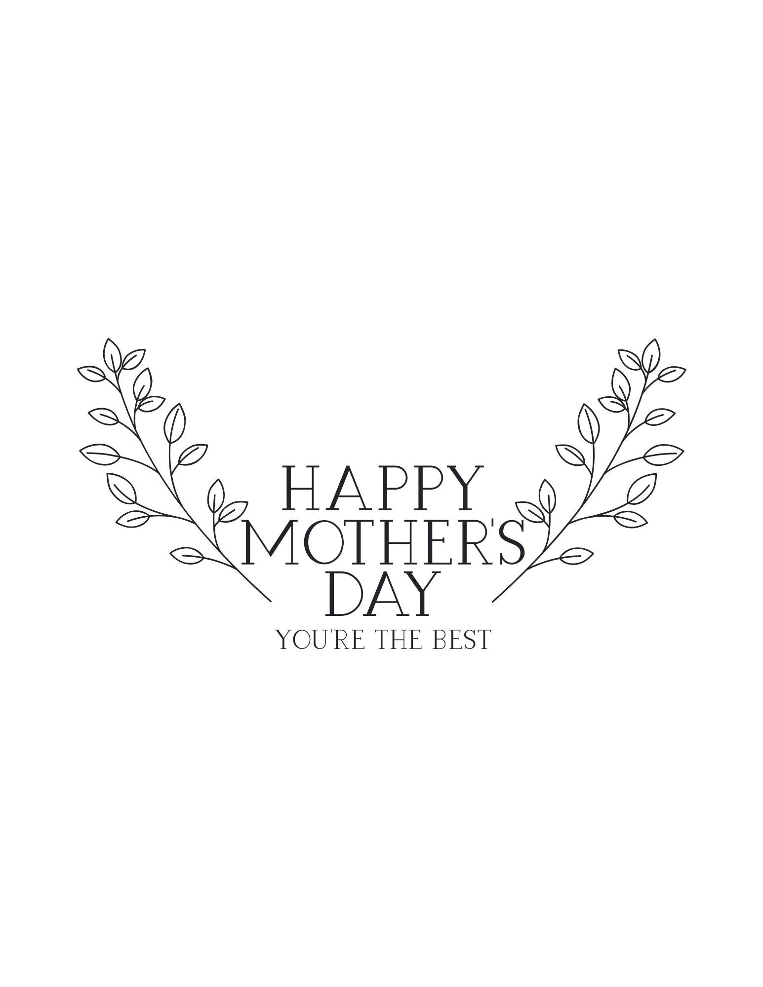Printable Happy Mother's Day You're the Best - Etsy