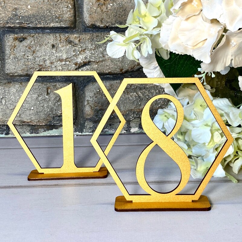 Glitter Table Number - Etsy