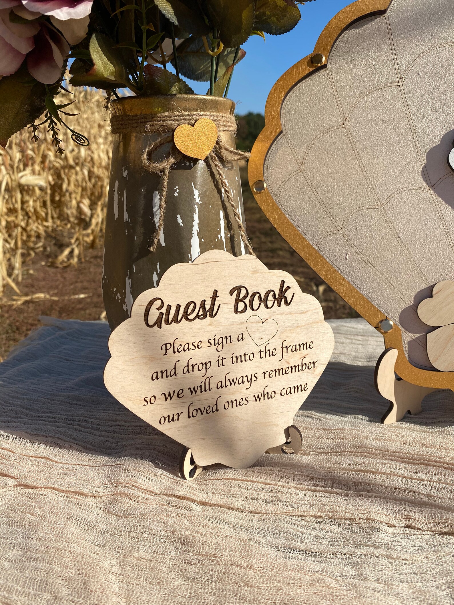Beach Guestbook Alternative Sea Shell Wedding Guest Book - Etsy