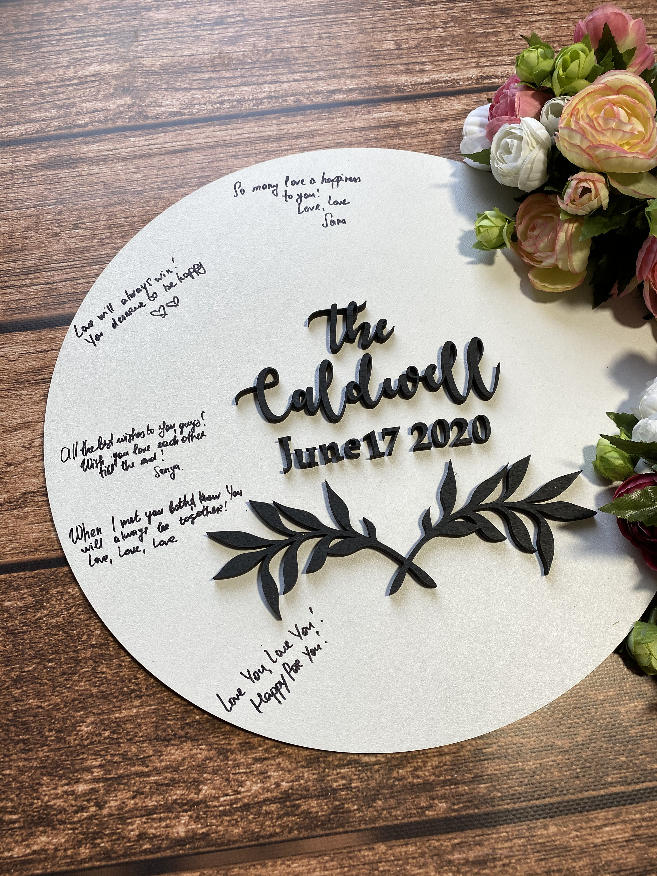 White Wedding Guest Board Wood Wedding Guest Book | Etsy