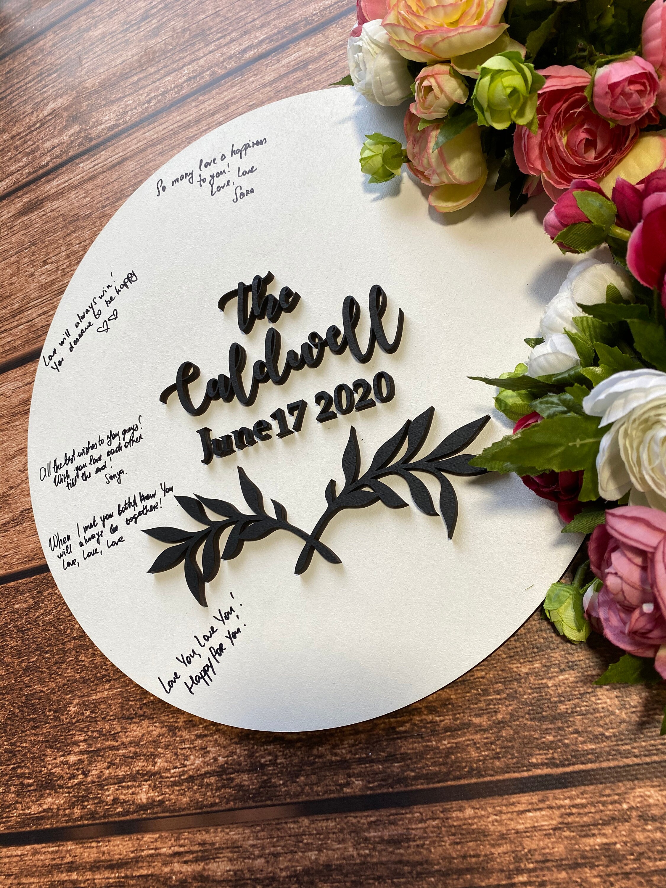 White Wedding Guest Board Wood Wedding Guest Book | Etsy