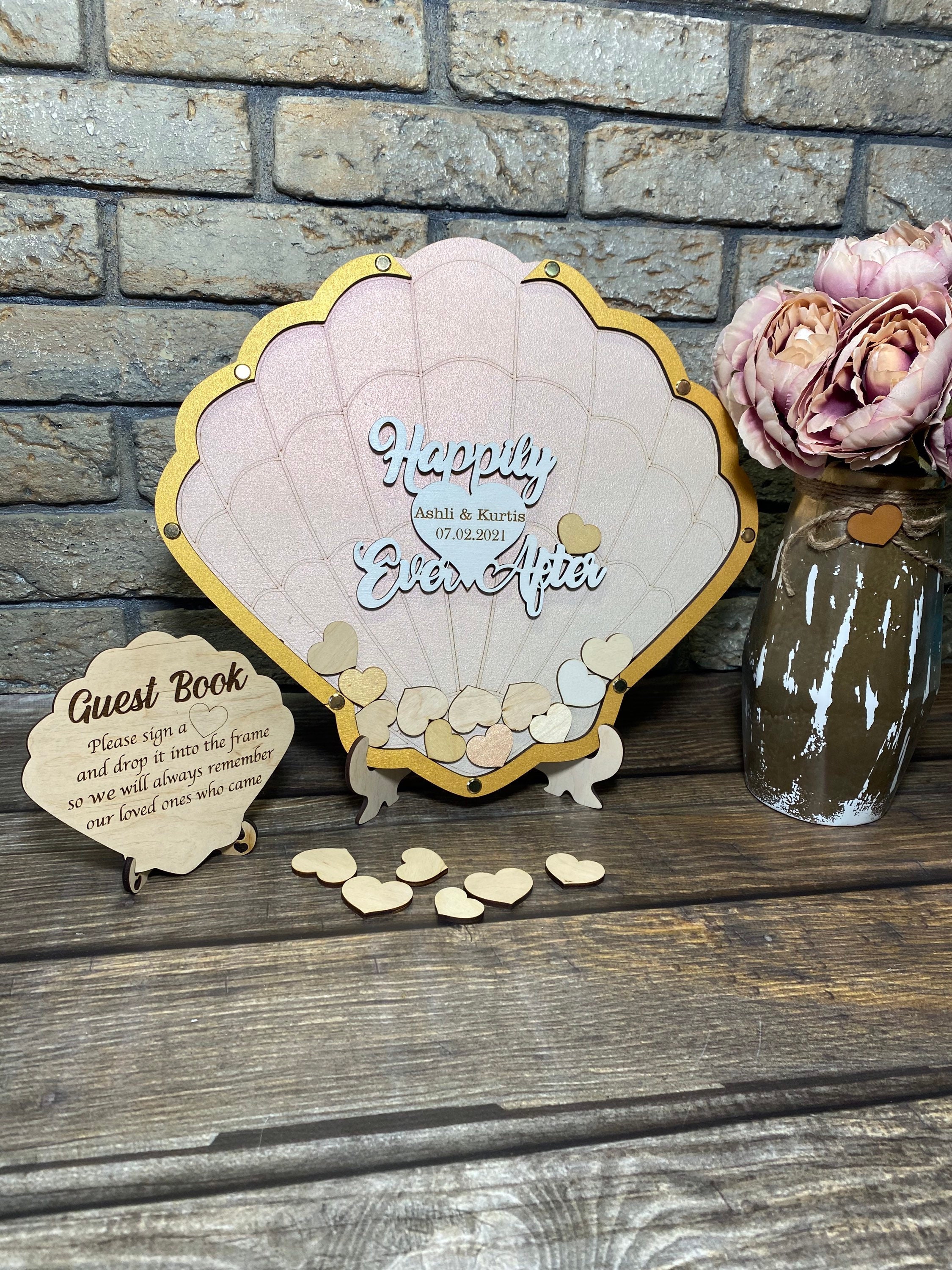 Sea Shell Wedding Guest Book Alternative Sea Shell Guest - Etsy