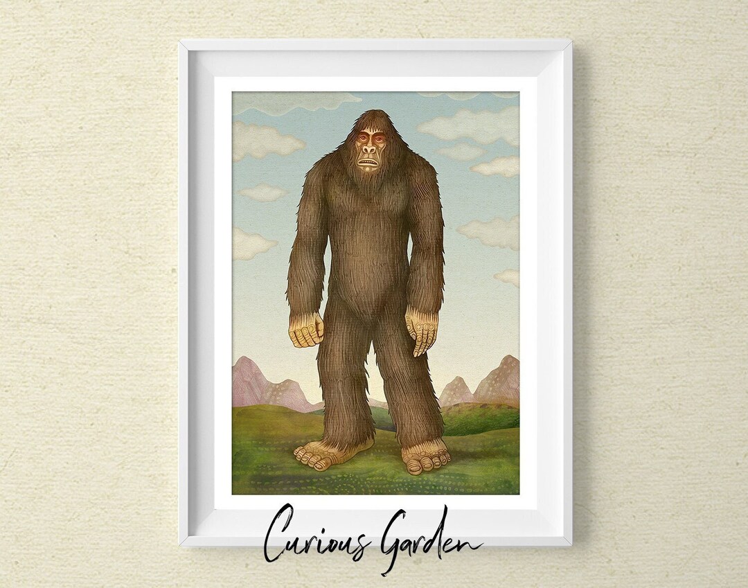 Bigfoot, Sasquatch, Cryptid Art Print, Cryptids Art, Cryptid Artwork, Cryptozoology - Etsy