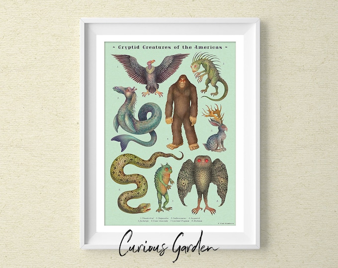 Famous Cryptids of Nova Scotia 8" X 10" Print - Etsy Canada