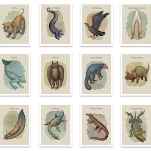 Cryptid Animals Picture Book: Mythical Beasts Illustrated Hardcover - Etsy