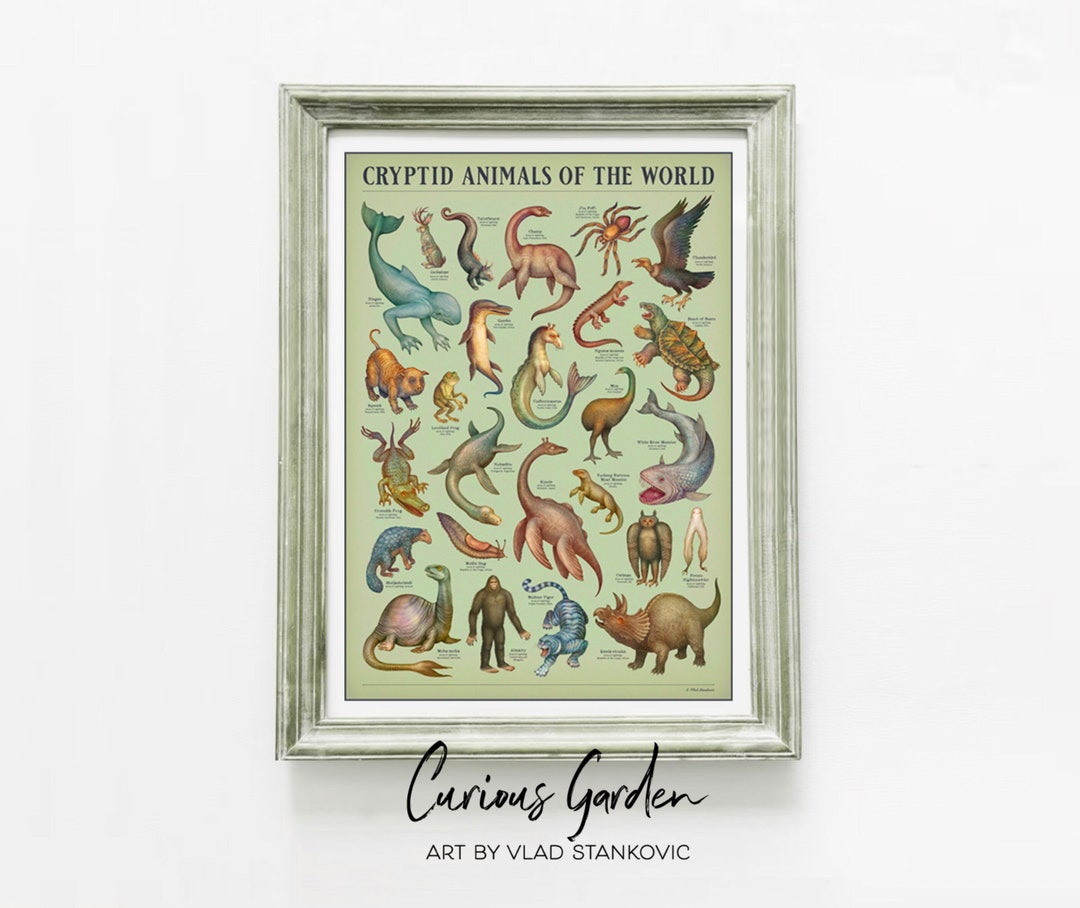 Cryptid Animals of the World, Cryptid Art Print, Cryptids Art, Cryptid Artwork, Cryptozoology ...