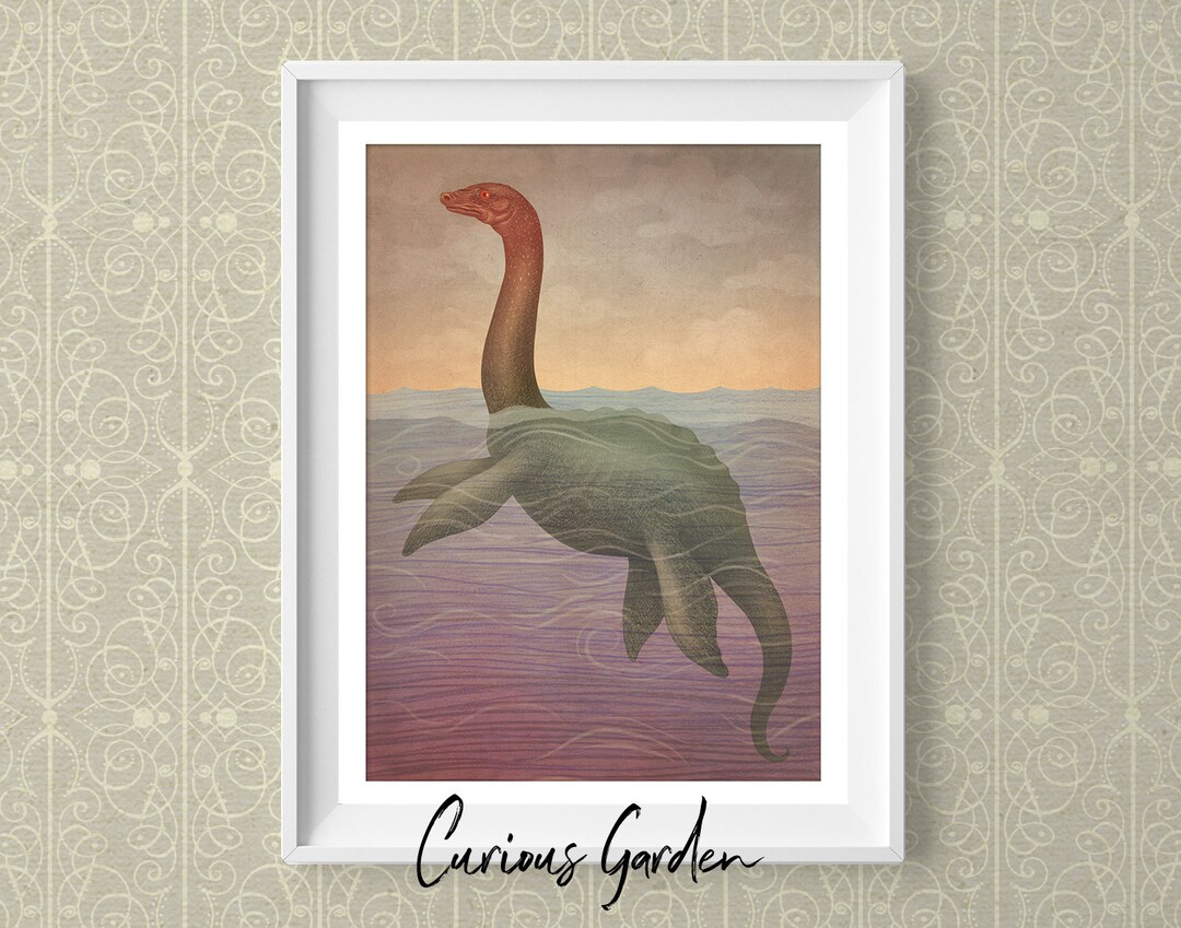 Monstruo del lago Ness Cryptid Art Print - Etsy España