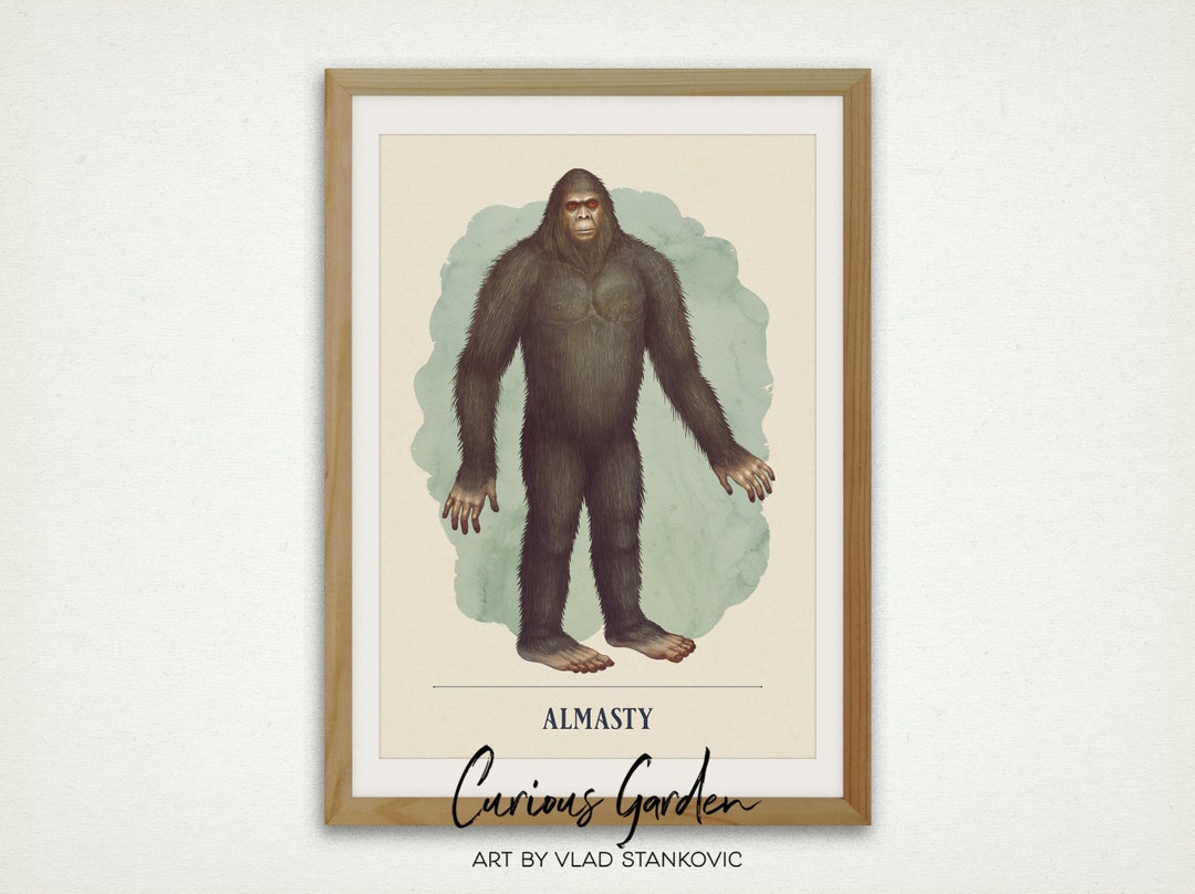 Almasty, Almas, Sasquatch, Bigfoot Art, Bigfoot, Cryptid Art Print ...