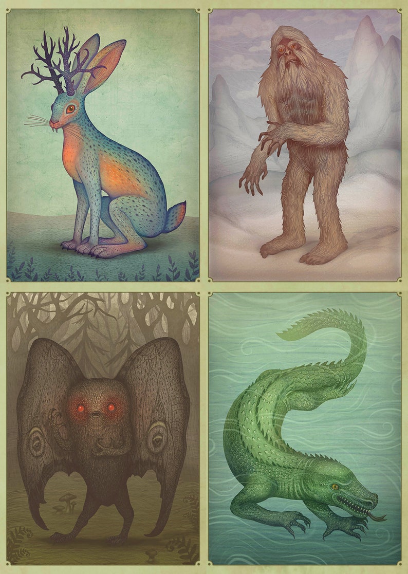 The Natural History of Cryptid Creatures Picture Book - Etsy