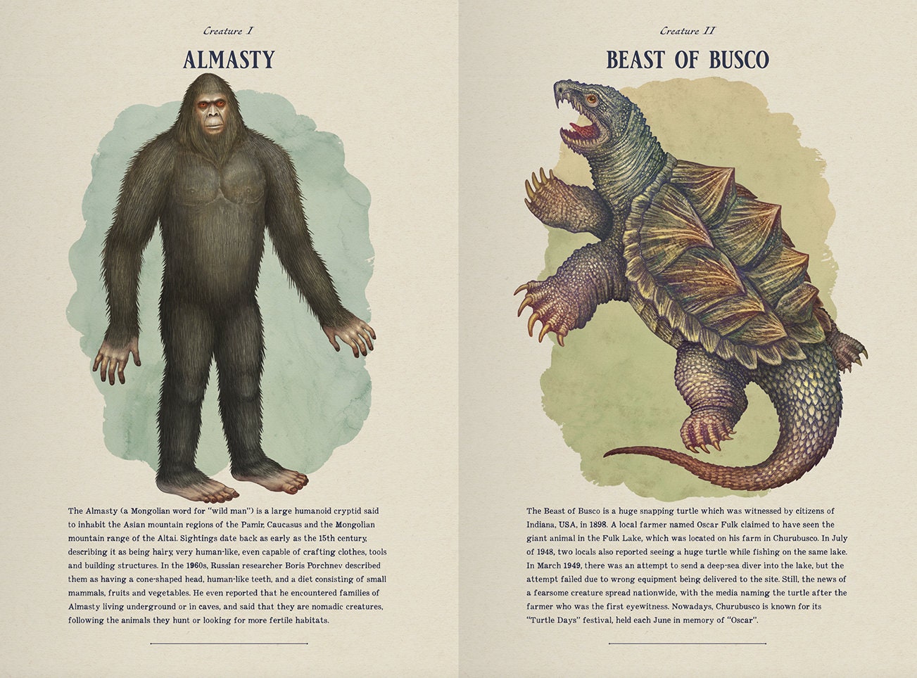 Cryptid Animals Picture Book: Mythical Beasts Illustrated Hardcover - Etsy