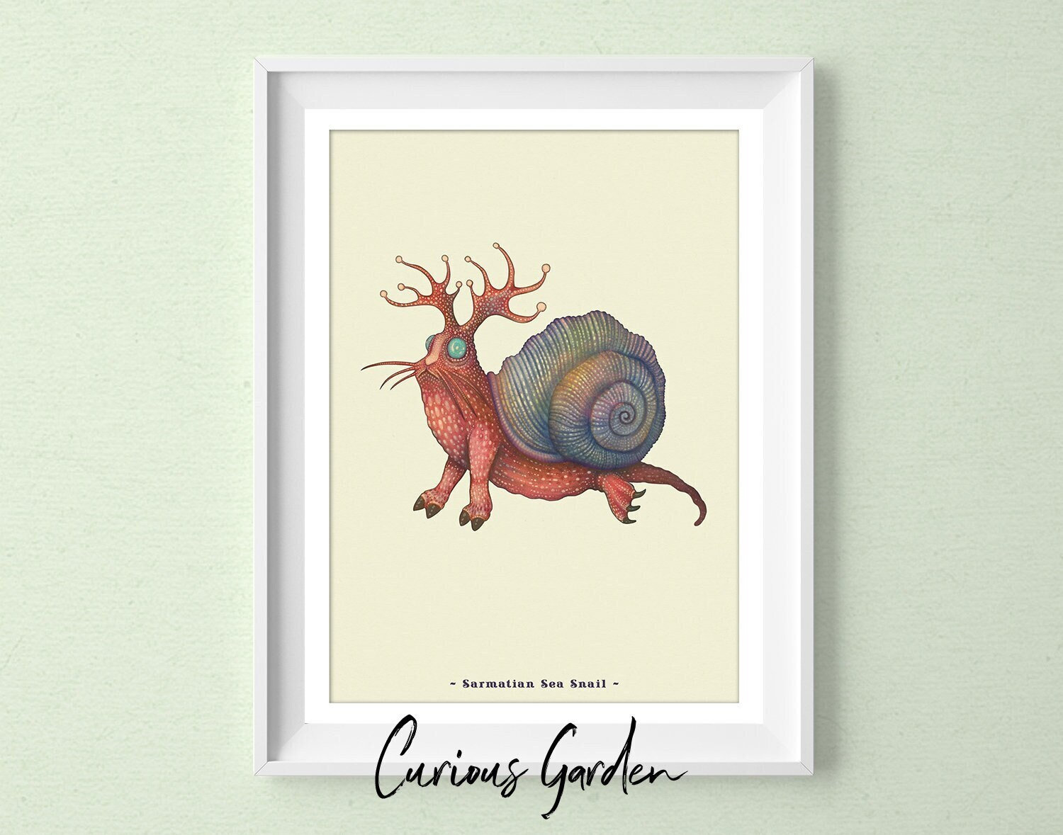 Sarmatian Sea Snail, Cryptid Art Print, Cryptids, Cryptozoology - Etsy
