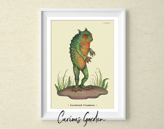 Loveland Frogman Cryptid Art Print - Etsy