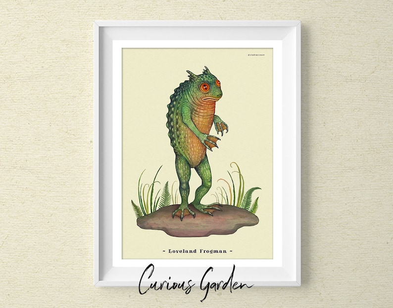 Loveland Frogman Cryptid Art Print - Etsy