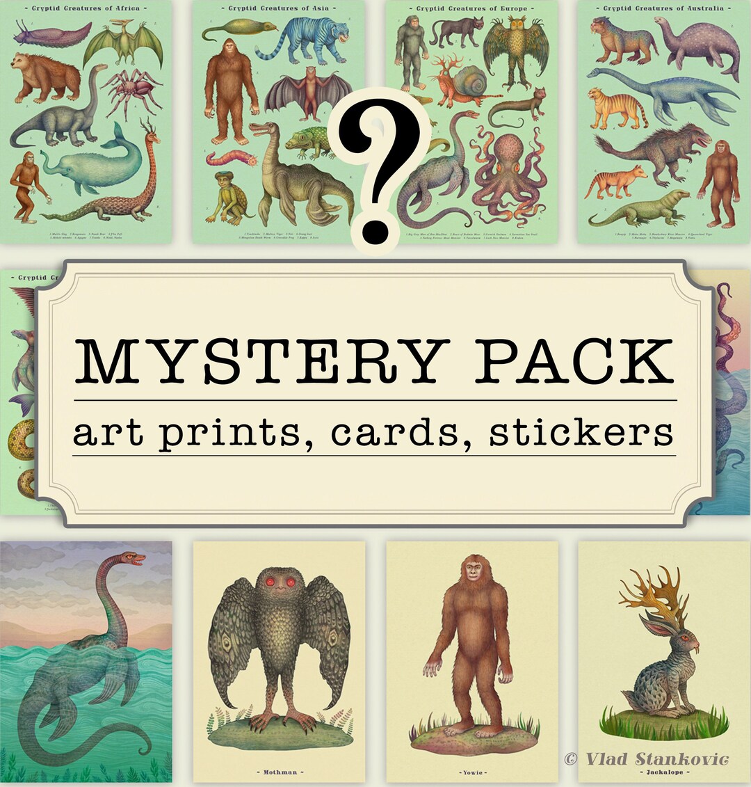Mystery Prints | Mystery Print Pack | FREE Shipping | 8 Art Prints of ...