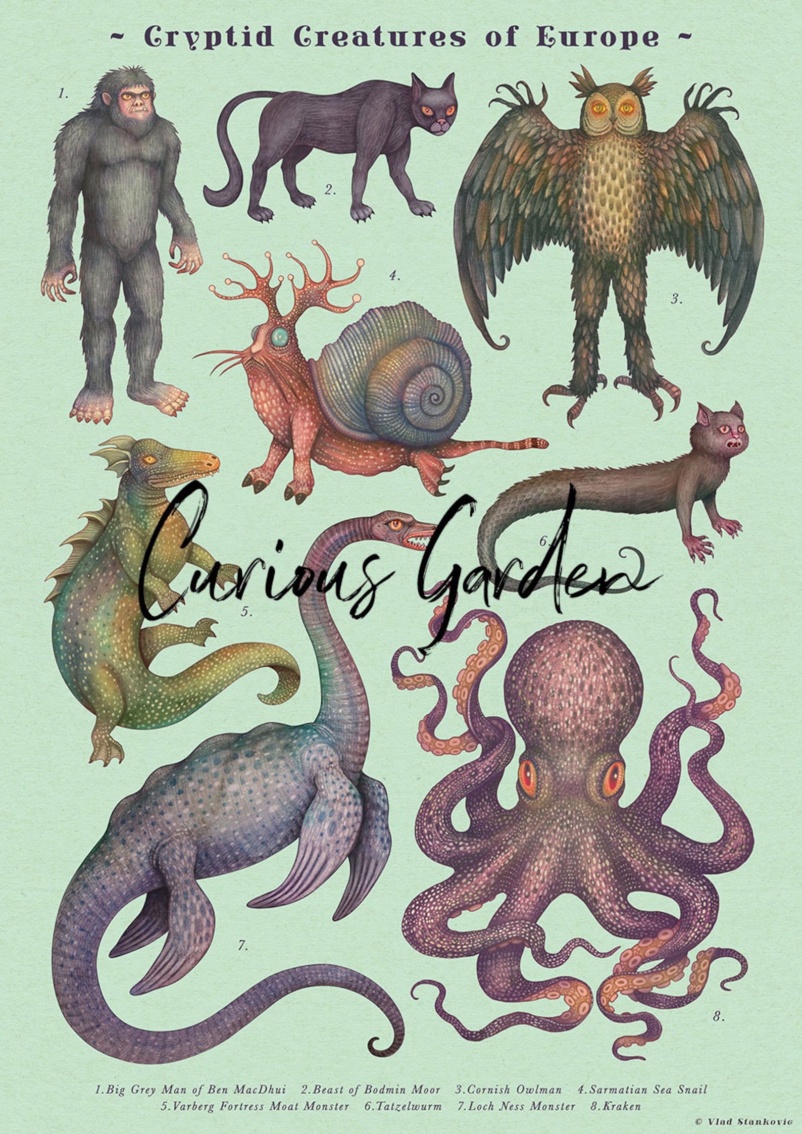 Cryptids of Europe - Etsy UK