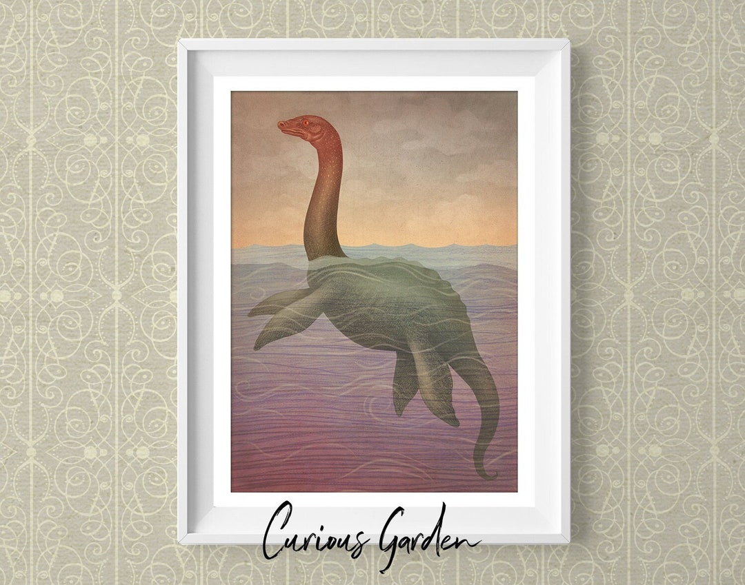 Loch Ness Monster - Cryptid Art Print - Etsy