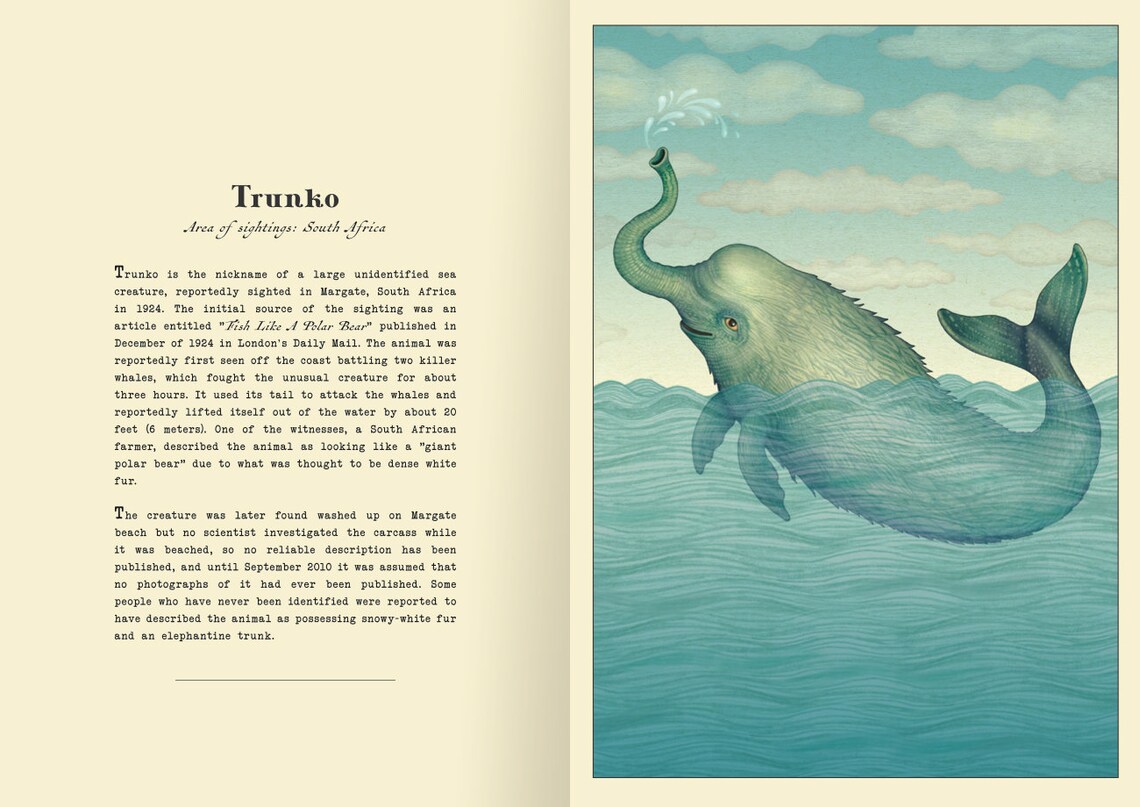 The Illustrated Encyclopedia of Cryptozoology - Picture Book - Etsy