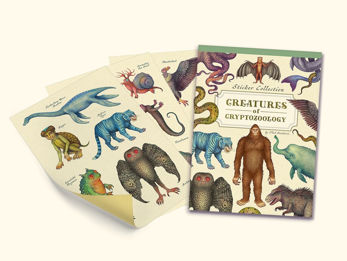 Creatures of Cryptozoology Sticker Pad - Etsy
