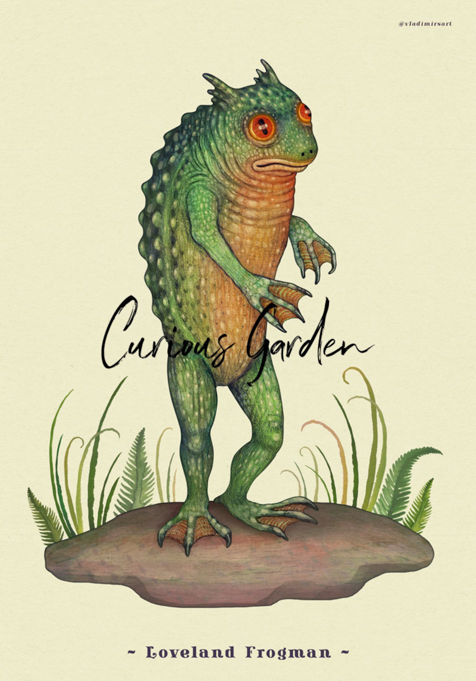 Loveland Frogman Cryptid Art Print - Etsy