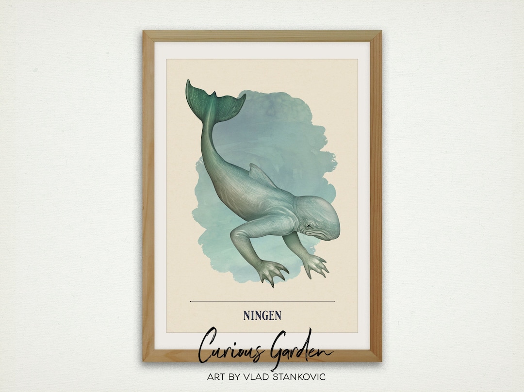 Ningen, Cryptid Art Print, Cryptozoology, - Etsy