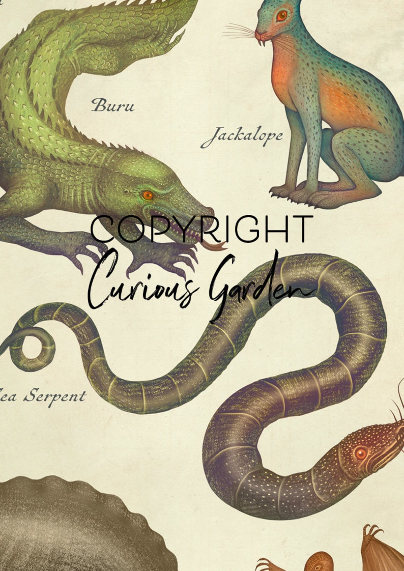 Cryptids, Cryptid Art Print, Cryptids Art, Cryptid Artwork, Cryptozoology - Etsy