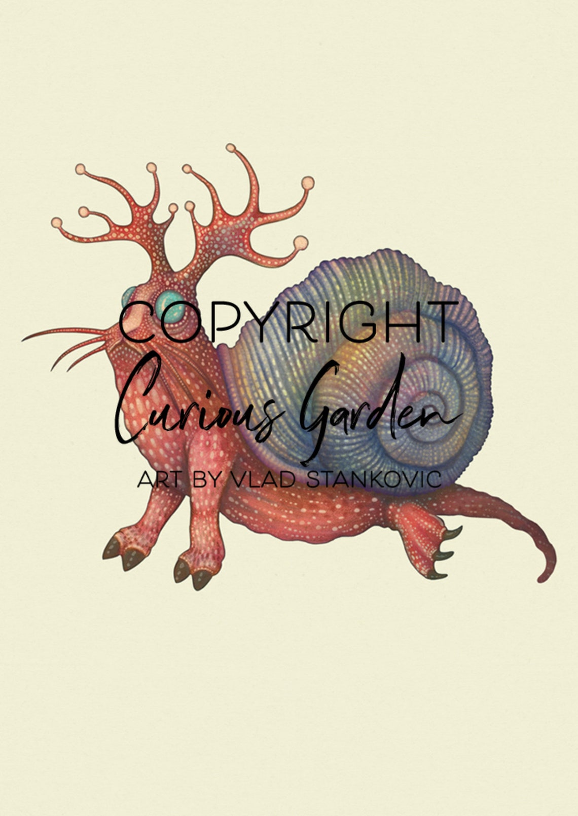 Sarmatian Sea Snail, Cryptid Art Print, Cryptids, Cryptozoology - Etsy