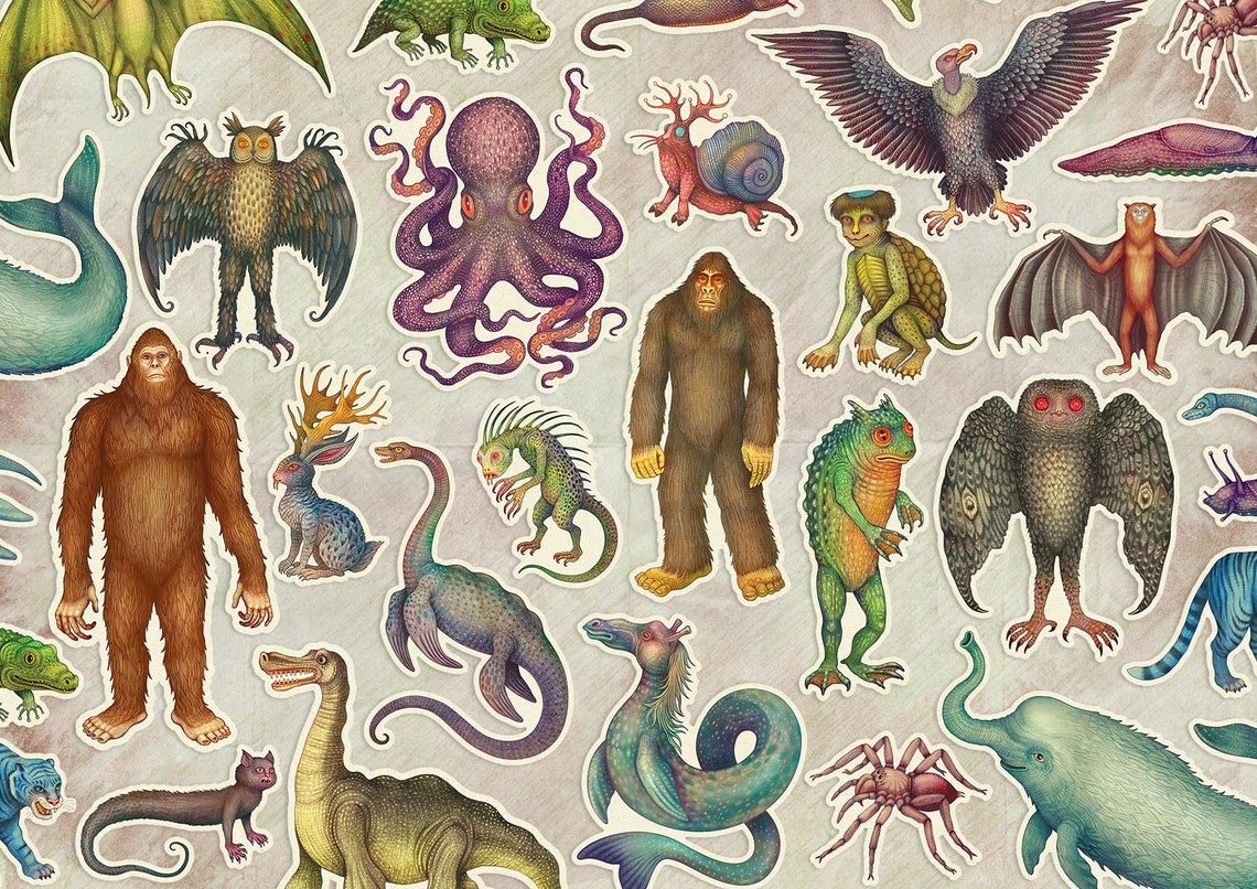 Creatures of Cryptozoology Sticker Pad - Etsy