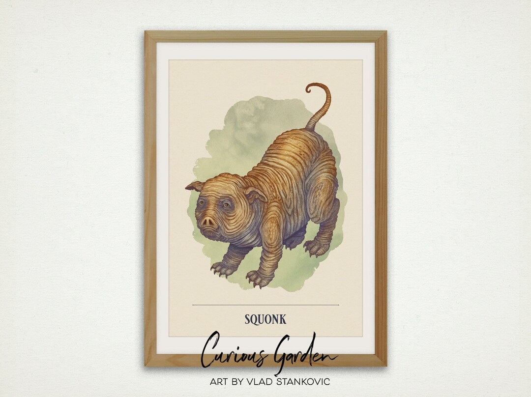 Squonk, Squonk Art, Cryptid Art Print, Cryptozoology, - Etsy