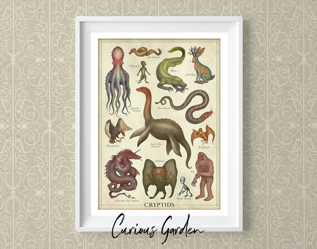 Cryptids, Cryptid Art Print, Cryptids Art, Cryptid Artwork, Cryptozoology - Etsy