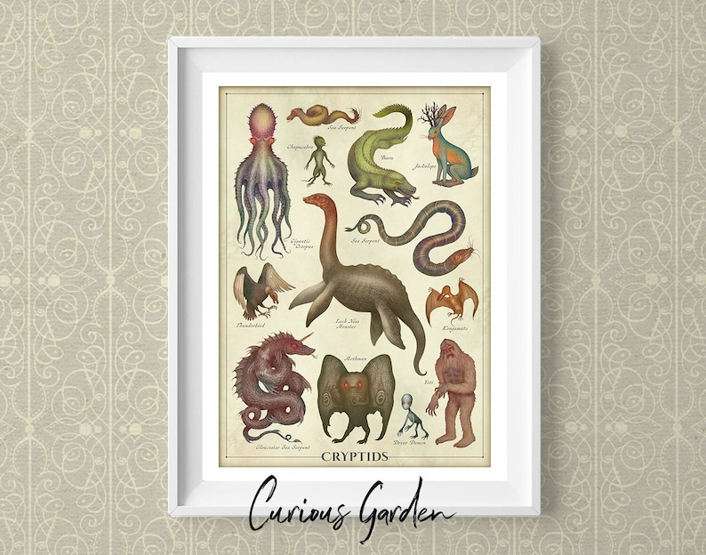 Cryptids, Cryptid Art Print, Cryptids Art, Cryptid Artwork ...