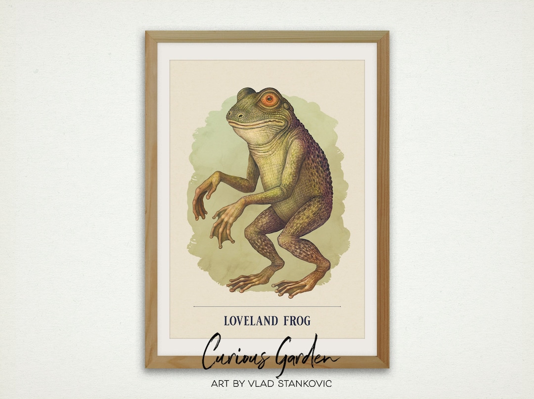 Loveland Frog, Loveland Frog Art, Loveland Frogman, Cryptid Art Print ...