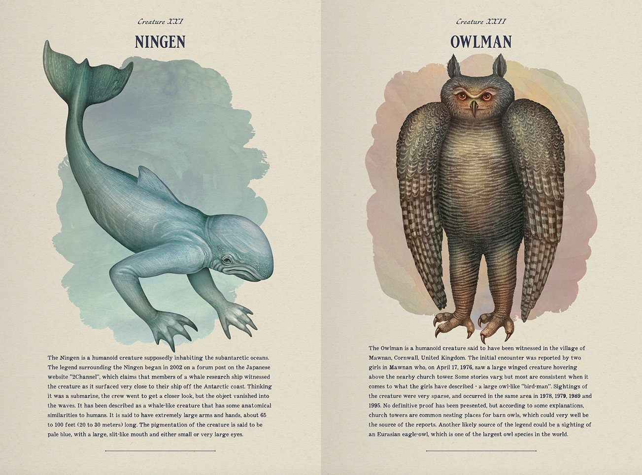 Cryptid Animals Picture Book: Mythical Beasts Illustrated Hardcover - Etsy