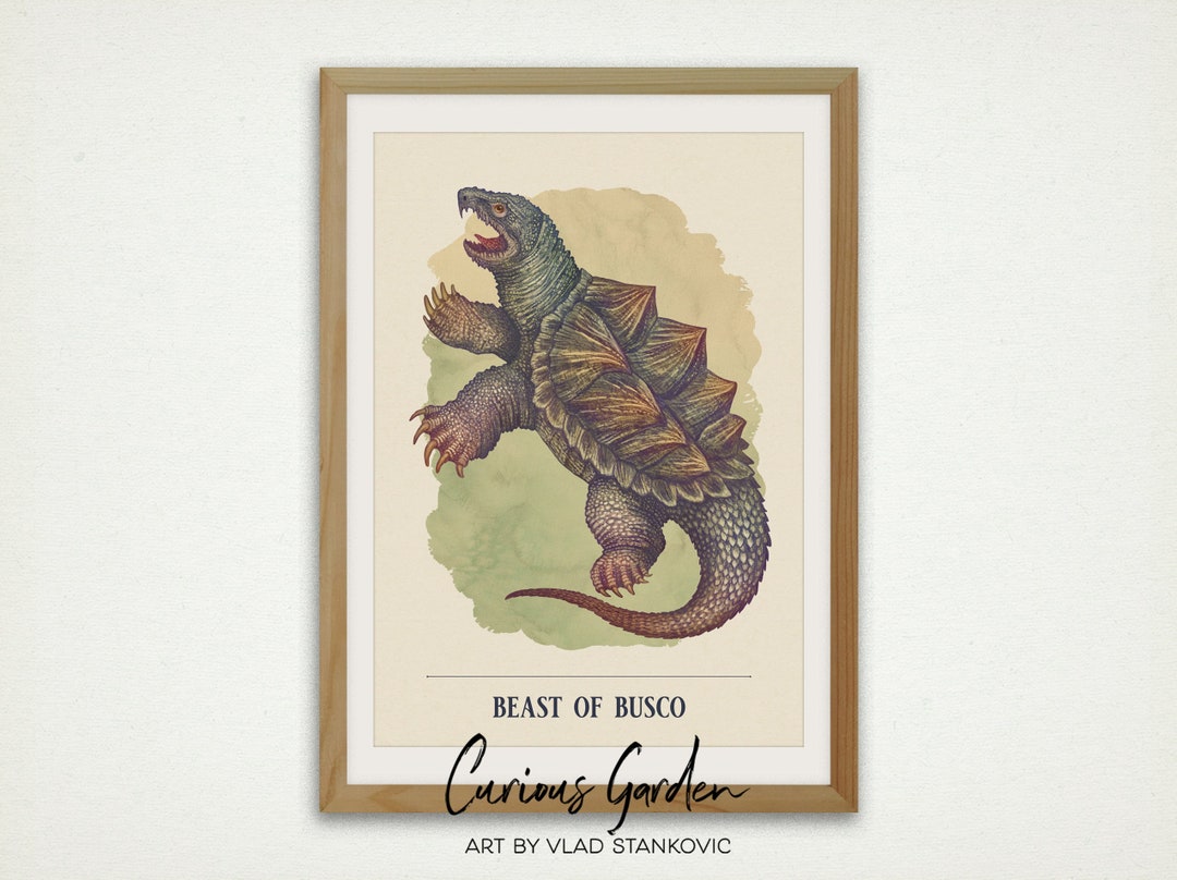Beast of Busco, Cryptid Snapping Turtle, Cryptid Art Print, Oscar ...