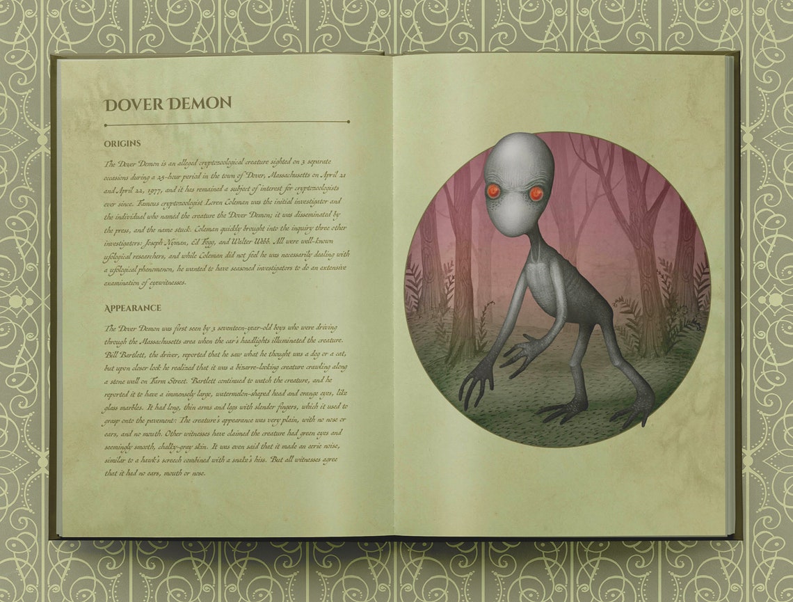The Natural History of Cryptid Creatures Picture Book - Etsy