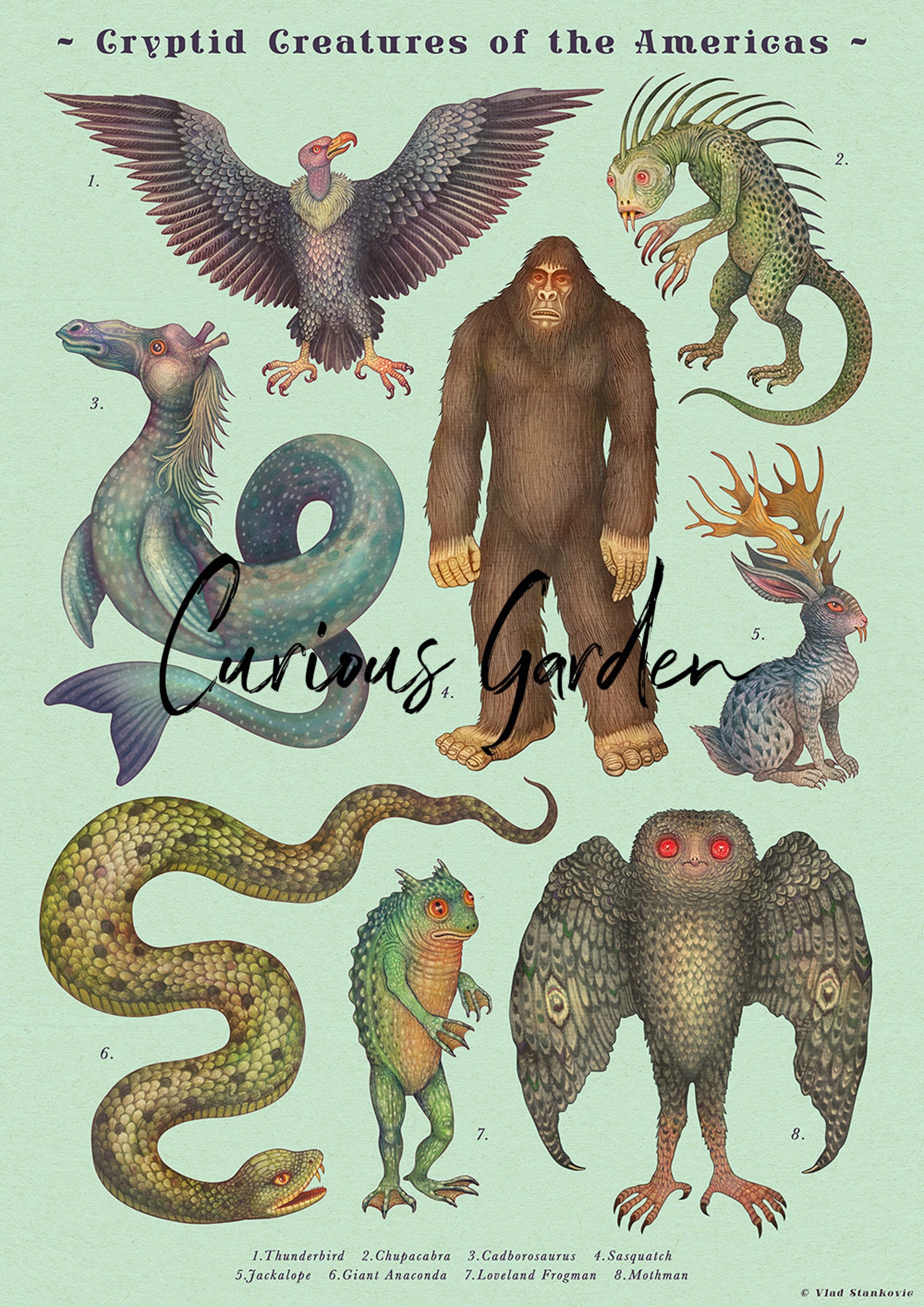 Cryptids of the Americas - Etsy Australia